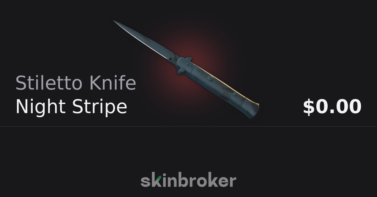 Stiletto Knife | Night Stripe (Factory New) | skinbroker
