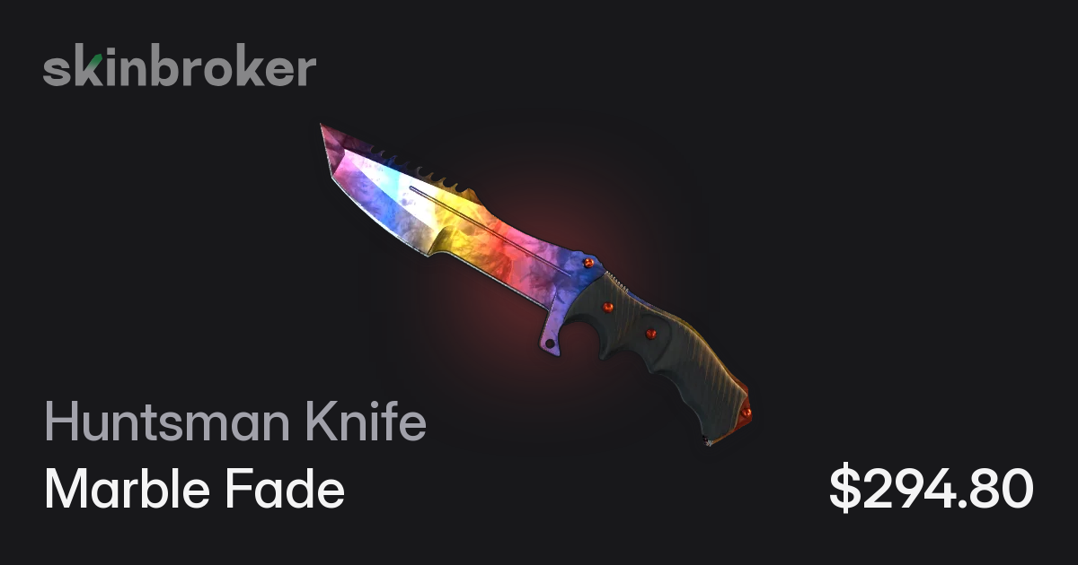 Huntsman Knife | Marble Fade (Minimal Wear) | skinbroker
