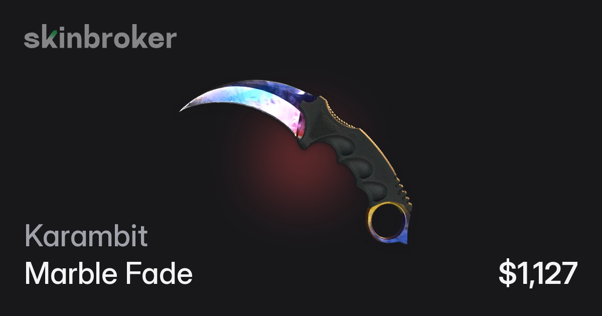 Karambit | Marble Fade (Factory New) | skinbroker