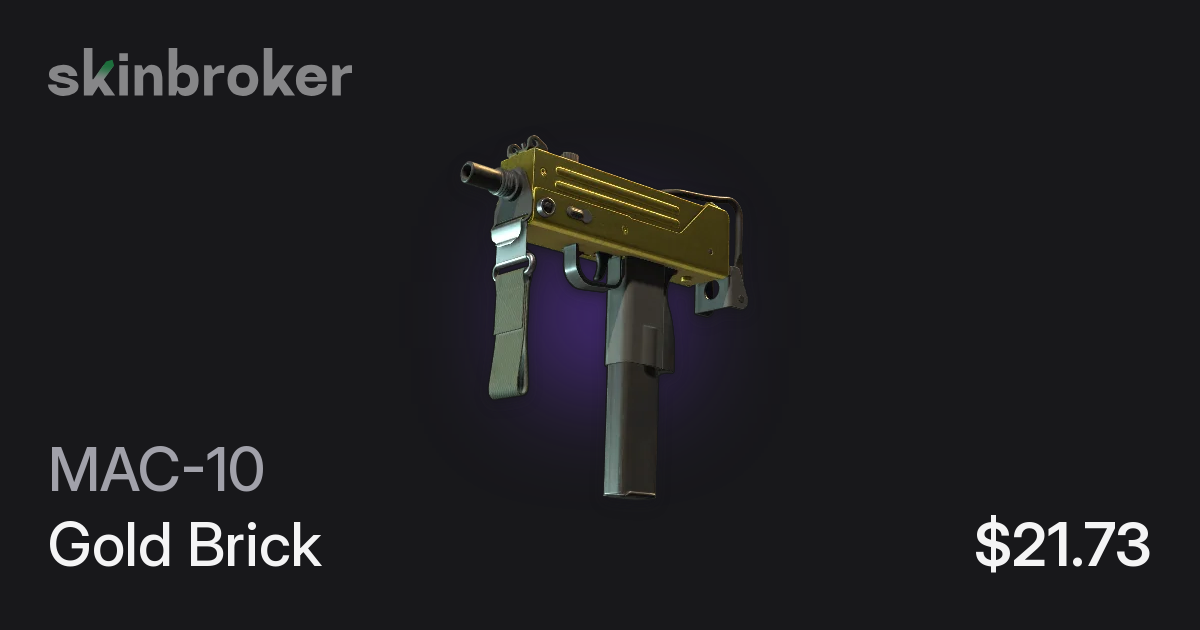Souvenir MAC-10 | Gold Brick (Field-Tested) | skinbroker