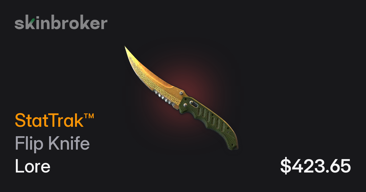 StatTrak™ Flip Knife | Lore (Factory New) | skinbroker